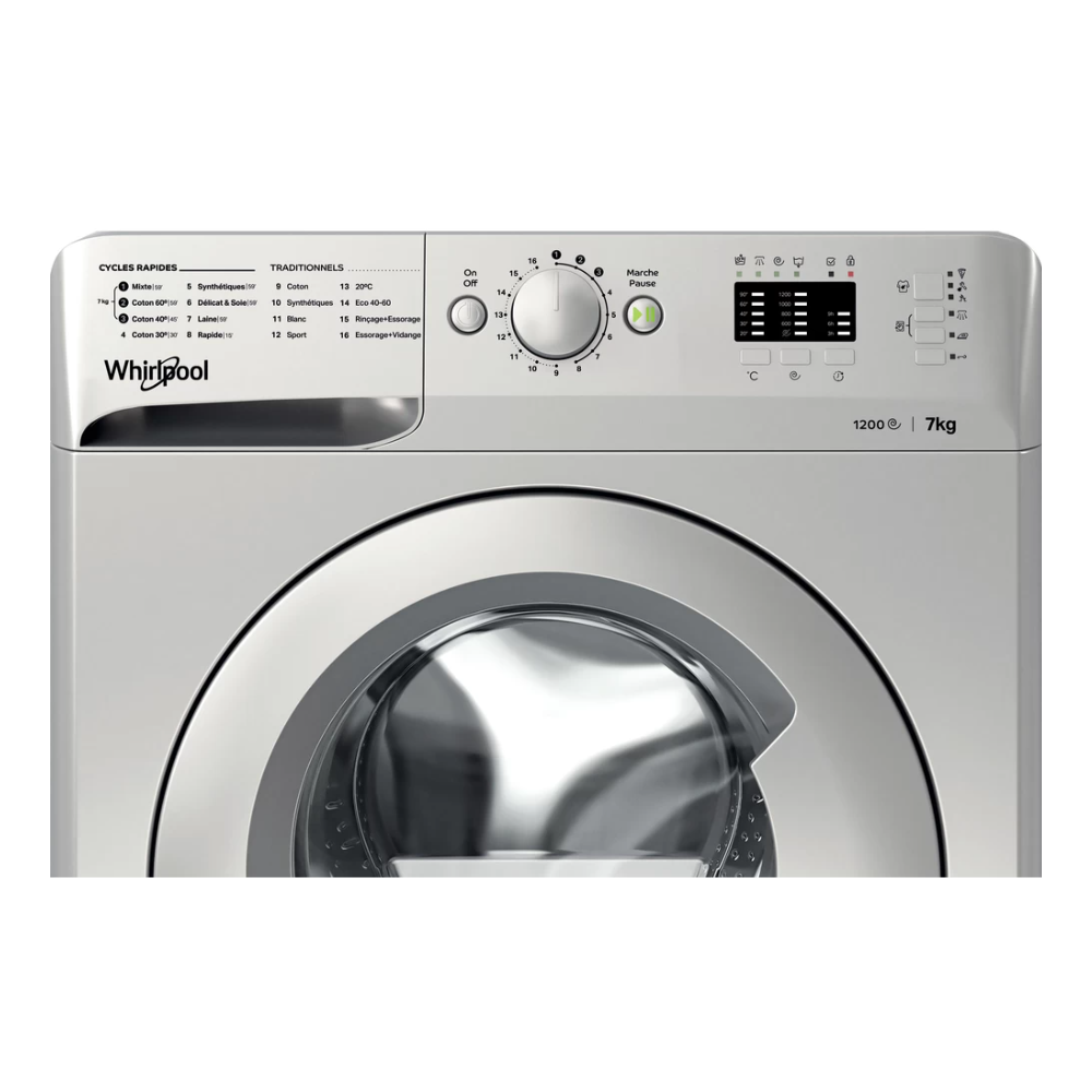 MACHINE A LAVER WHIRLPOOL 7KG 1200TR SILVER