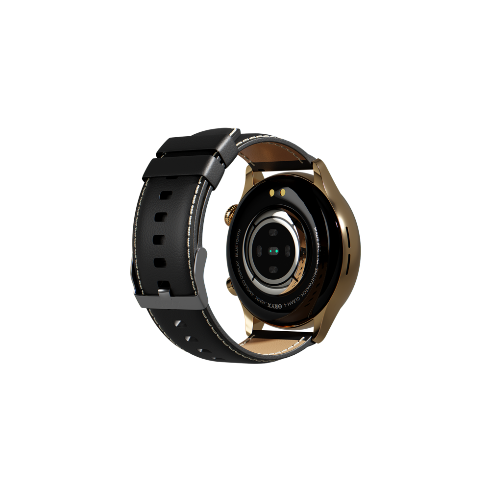 MONTRE CONNECTÉE ORYX CEINTURE NOIR EN CUIRE FRAME NOIR