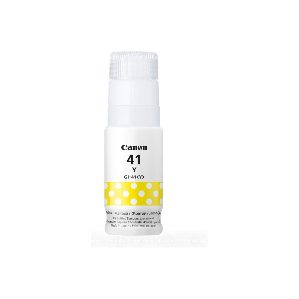 BOUTEILLE D ENCRE CANON PIXMA GI-41 JAUNE