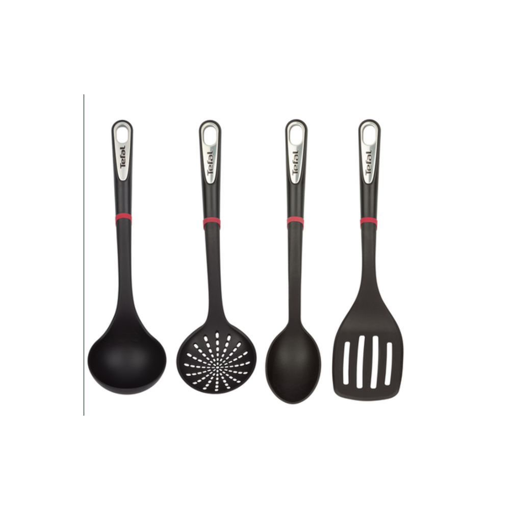 PENDERIE NOIRE 4PCS INGENIO K206S414 TEFAL (LOUCHE, ECUMOIRE, CUILLÈRE ...