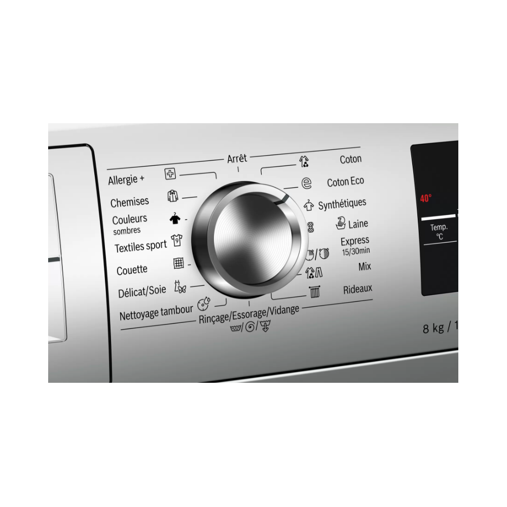 MACHINE À LAVER 8KG 1400TR INOX BOSCH
